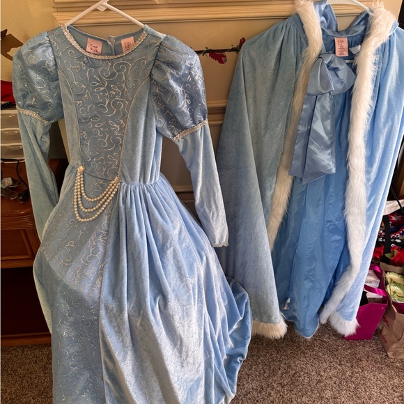 Costumes | Elisa Blue And White Theater Costumes With Lace And Ruffled ...